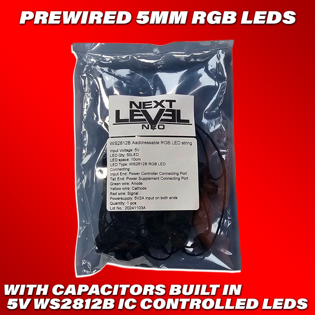 Pre-wired 5mm RGB Flow Series LEDs - Headliner LEDs – NATJU LIGHTING